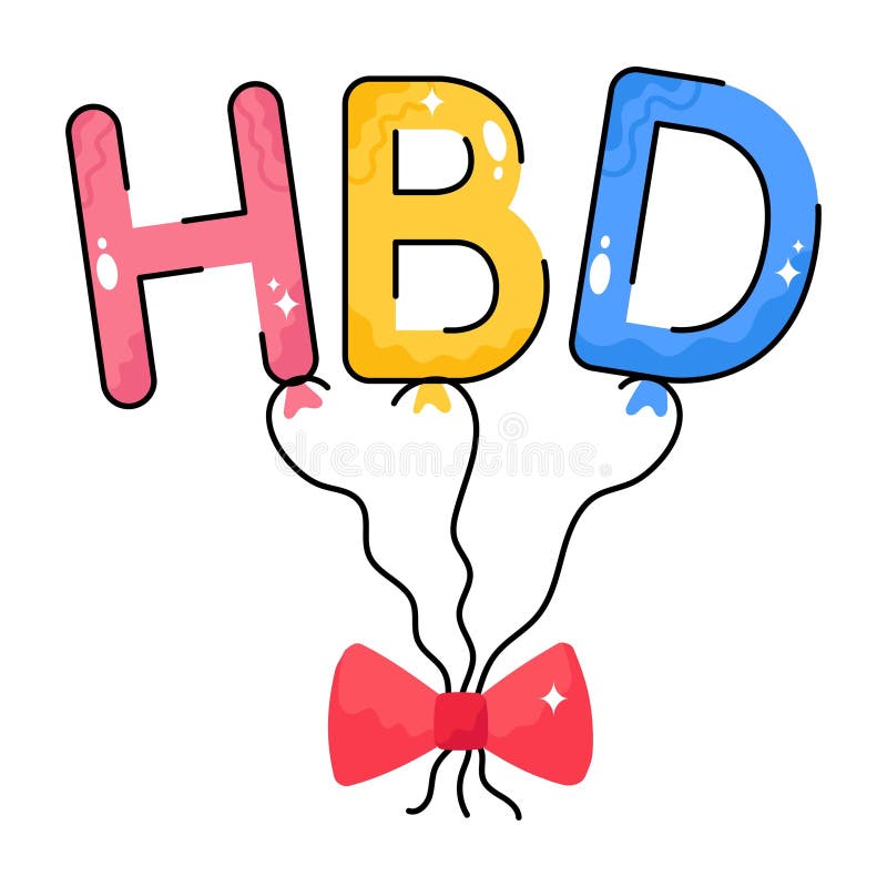Hbd Letters Stock Illustrations – 14 Hbd Letters Stock Illustrations ...