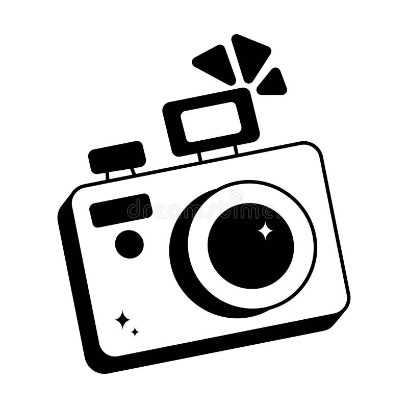 Camera Doodle Vector Solid Sticker. EPS 10 File Stock Vector ...