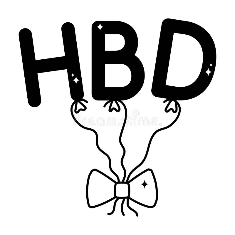 Hbd Letters Stock Illustrations – 14 Hbd Letters Stock Illustrations ...