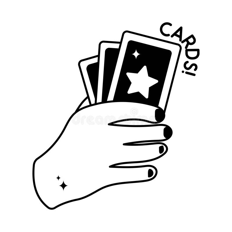 Cards Doodle Vector Solid Sticker. EPS 10 File Stock Vector ...