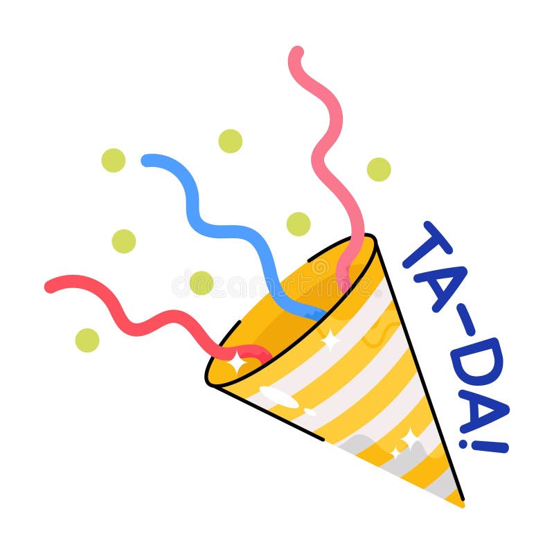 Confetti Doodle Vector Colorful Sticker. EPS 10 File Stock Vector ...