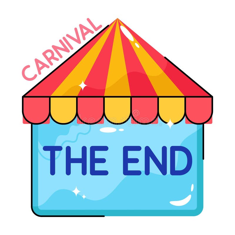 The End Doodle Vector Colorful Sticker. EPS 10 File Stock Vector ...