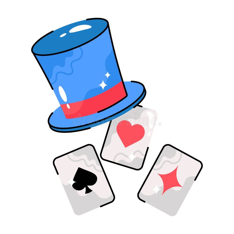 Magic Cards Doodle Vector Colorful Sticker. EPS 10 File Stock Vector ...