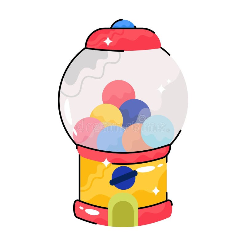 Candy Ball Doodle Vector Colorful Sticker. EPS 10 File Stock Vector ...