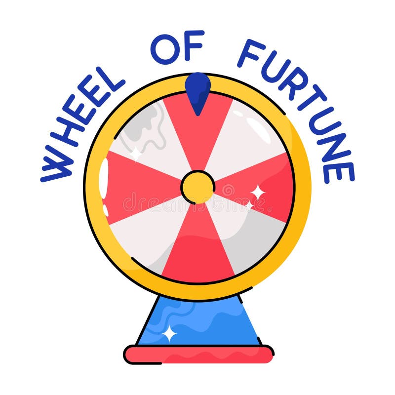 Wheel of Fortune Doodle Vector Colorful Sticker. EPS 10 File Stock ...