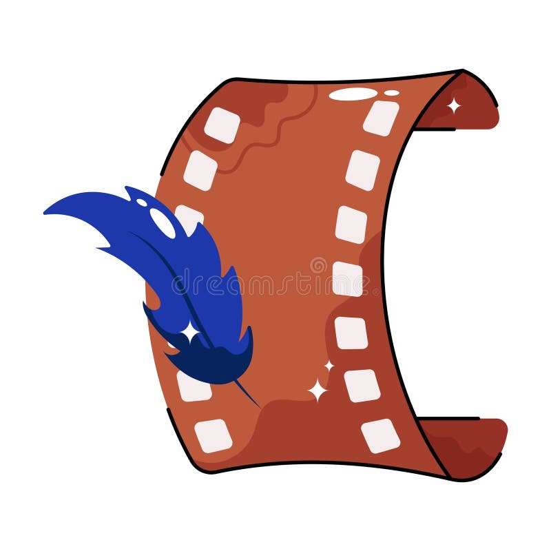 Movie Reel Doodle Vector Colorful Sticker. EPS 10 File Stock Vector ...