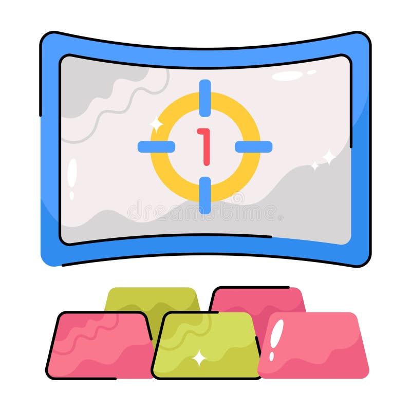 Movie Countdown Doodle Vector Colorful Sticker. EPS 10 File Stock ...