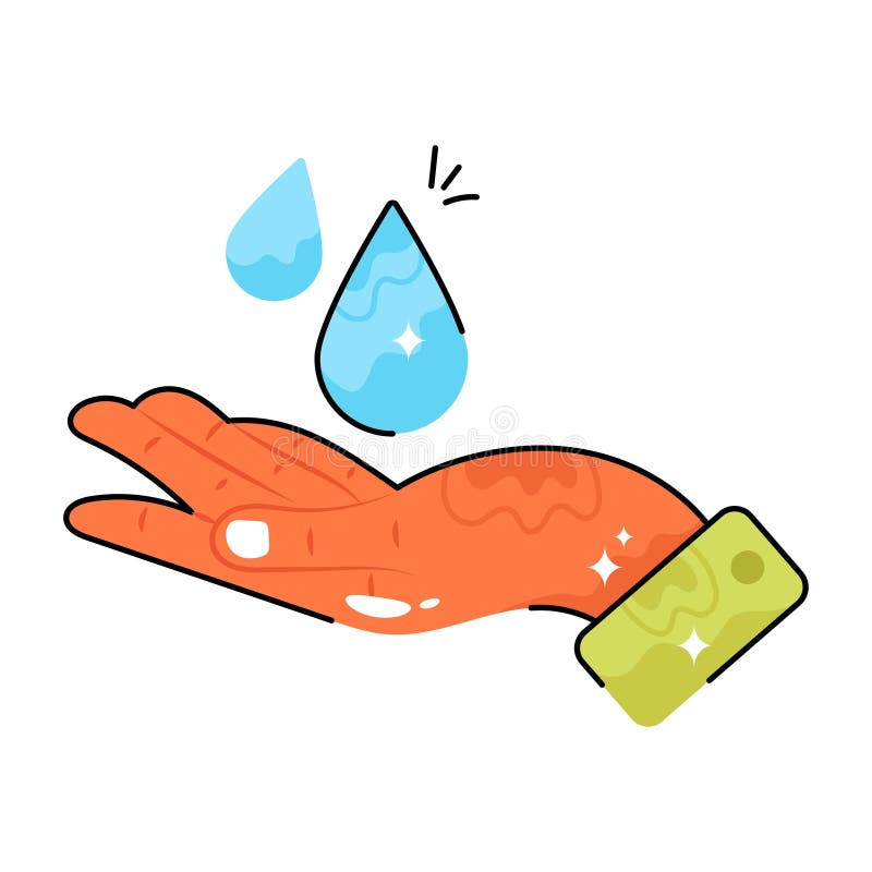 Save Water Doodle Vector Colorful Sticker. EPS 10 File Stock Vector ...