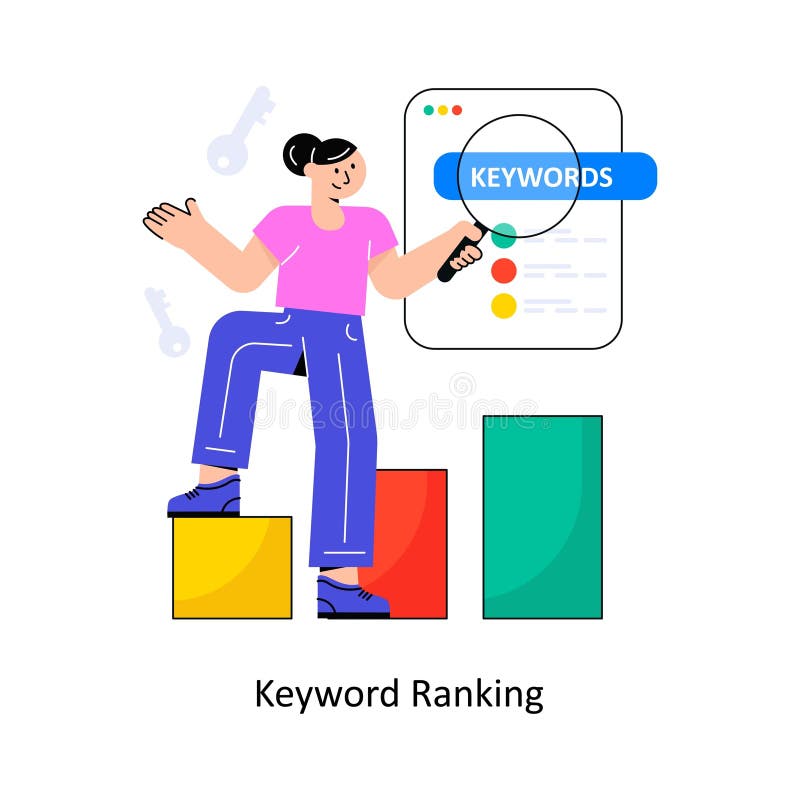 Keyword Ranking Flat Style Design Vector Illustration. Stock ...