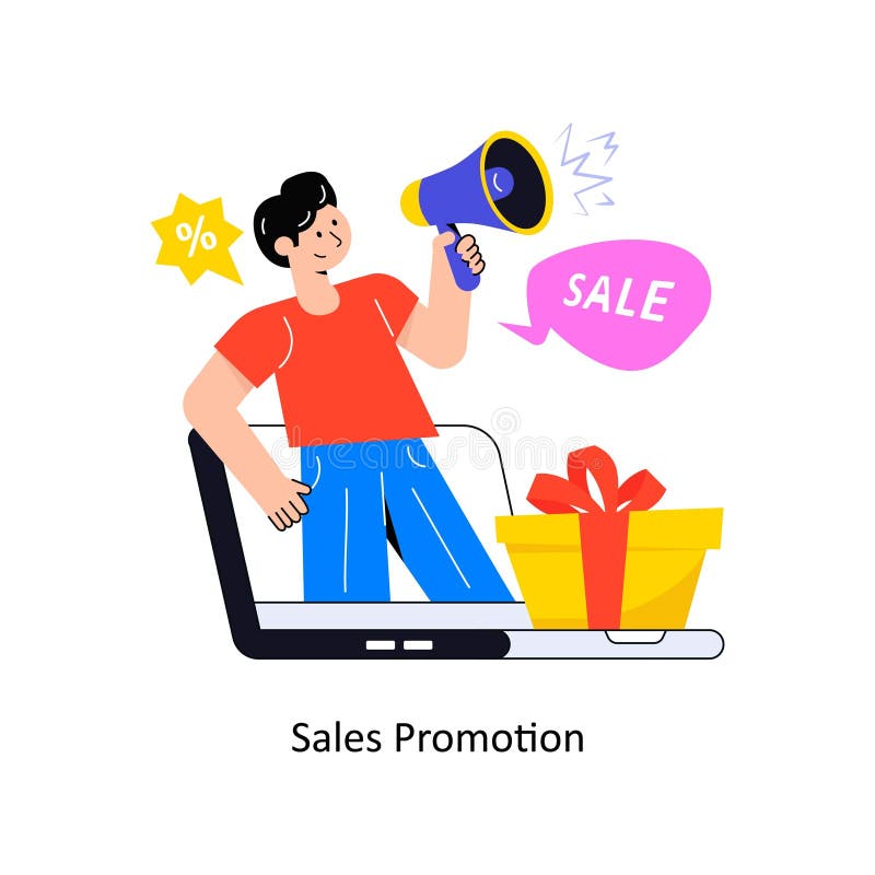 Sales Promotion Flat Style Design Vector Illustration. Stock ...