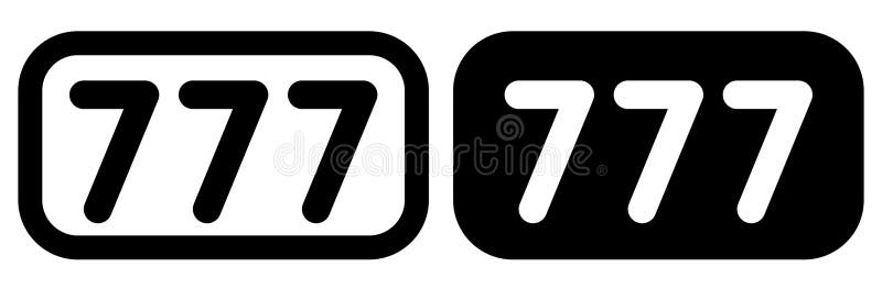 Three Sevens in a Slot Machine. Jackpot. Vector Clipart Isolated on ...