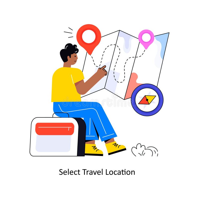 Select Travel Location Flat Style Design Vector Illustration. Stock ...