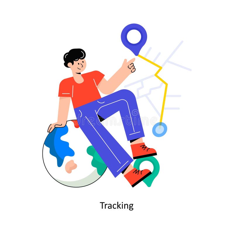 Tracking Flat Style Design Vector Illustration. Stock Illustration ...