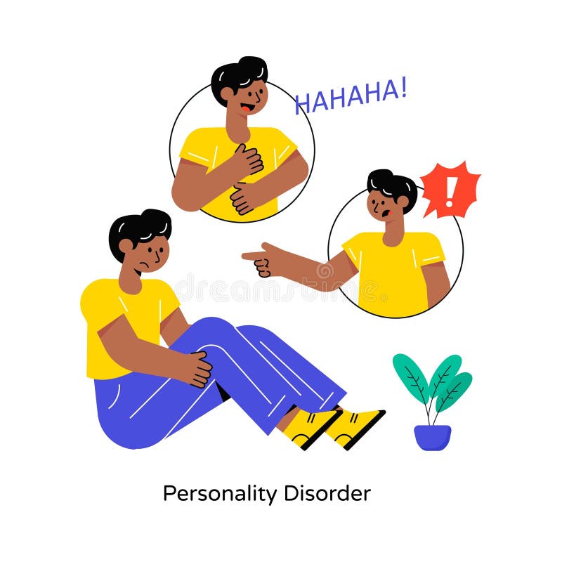 Personality Disorder Flat Style Design Vector Illustration. Stock ...