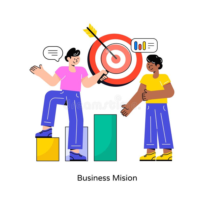 Business Mission Flat Style Design Vector Illustration. Stock Illustration Stock Vector ...