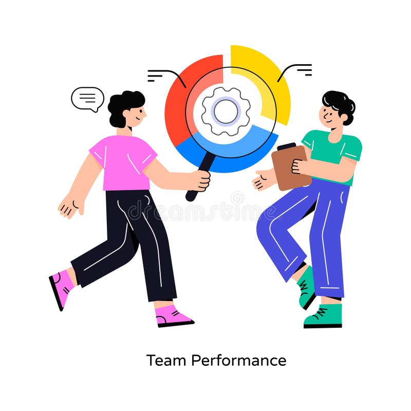 Team Performance Flat Style Design Vector Illustration. Stock ...