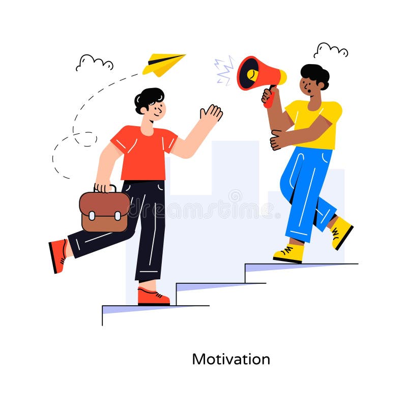 Motivation Flat Style Design Vector Illustration. Stock Illustration ...