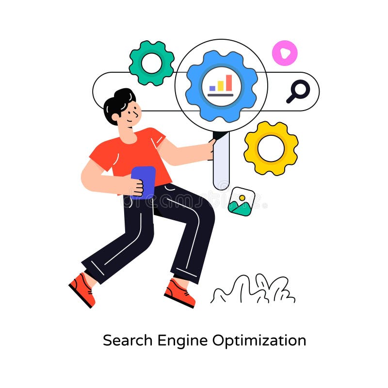 Search Engine Optimization Flat Style Design Vector Illustration. Stock ...