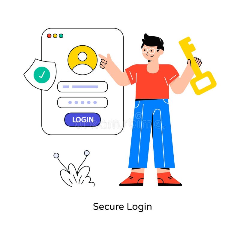 Login Password Vector Filled Outline Icon Style Illustration. EPS 10 ...