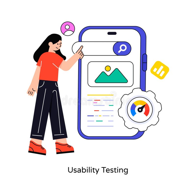 Usability Testing Flat Style Design Vector Illustration. Stock ...
