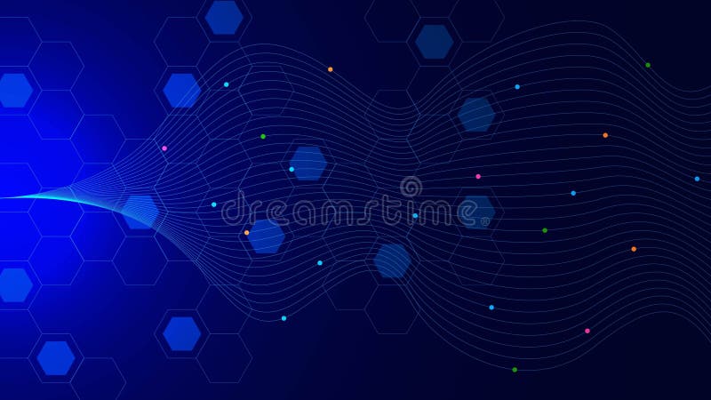 Abstract Geometric with Hexagon Shapes and Wave Flow for High Speed ...