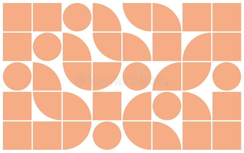 Abstract Geometric Background with Circles, Squares, Rectangles and ...