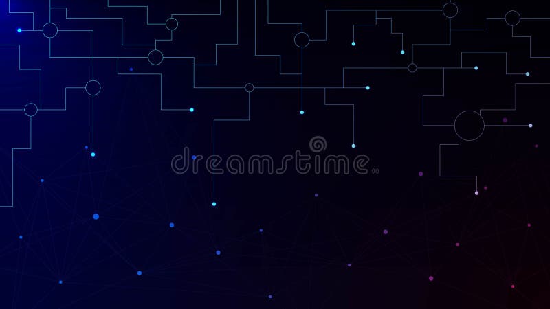 Abstract Network Connection with Connecting Dots Lines. Stock Vector ...