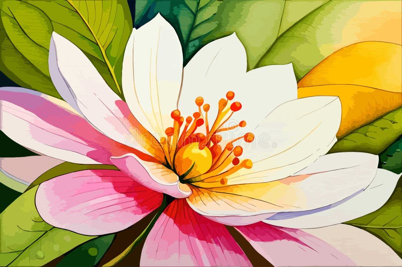 Alamanda Flower Watercolor Illustration Made with Ai Stock Vector ...