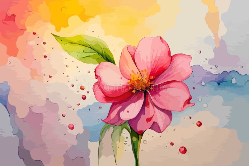 Alamanda Flower Watercolor Illustration Made with Ai Stock Vector ...