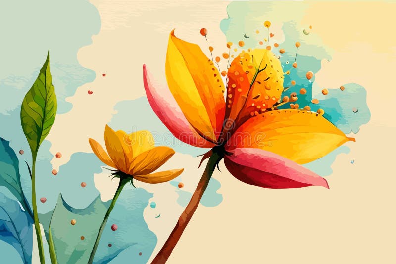 Alamanda Flower Watercolor Illustration Made with Ai Stock Vector ...