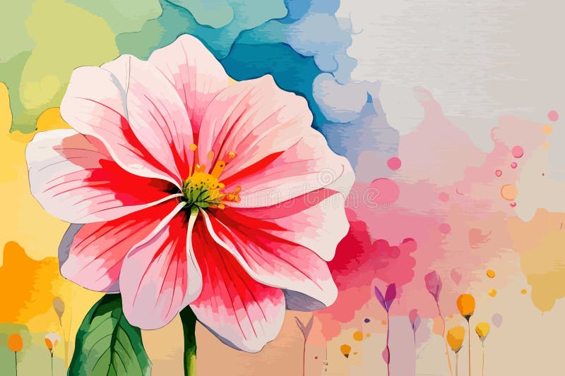 Alamanda Flower Watercolor Illustration Made with Ai Stock Vector ...