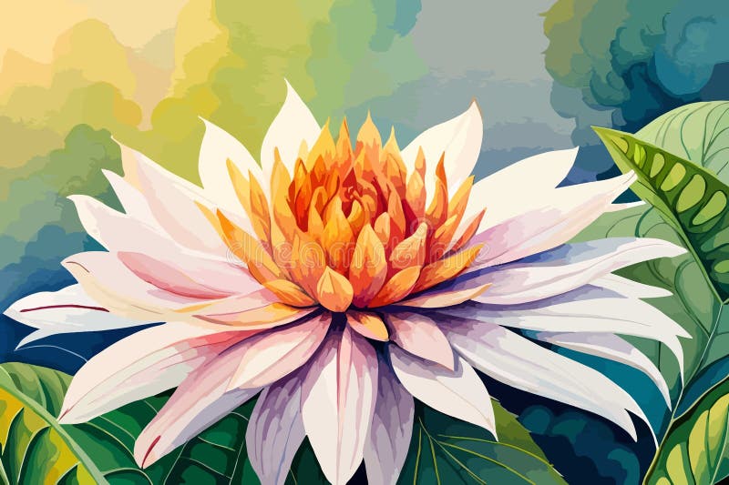 Ashoka Flower Watercolor Illustration Made with Ai Stock Vector ...