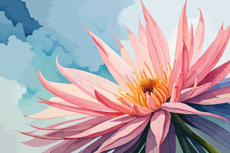 Ashoka Flower Watercolor Illustration Made with Ai Stock Vector ...