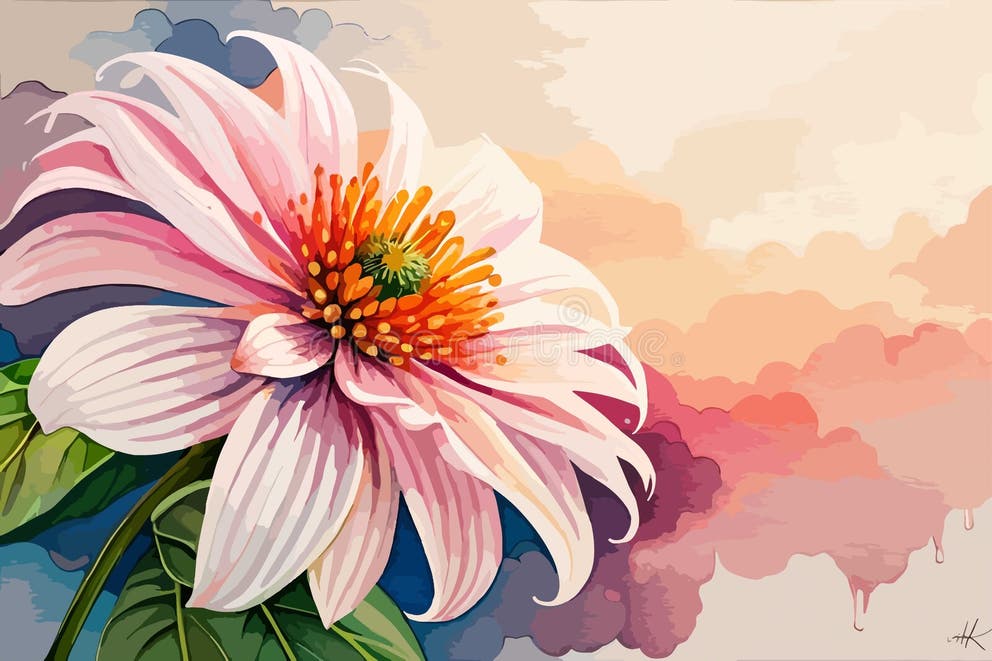 Ashoka Flower Watercolor Illustration Made with Ai Stock Vector ...