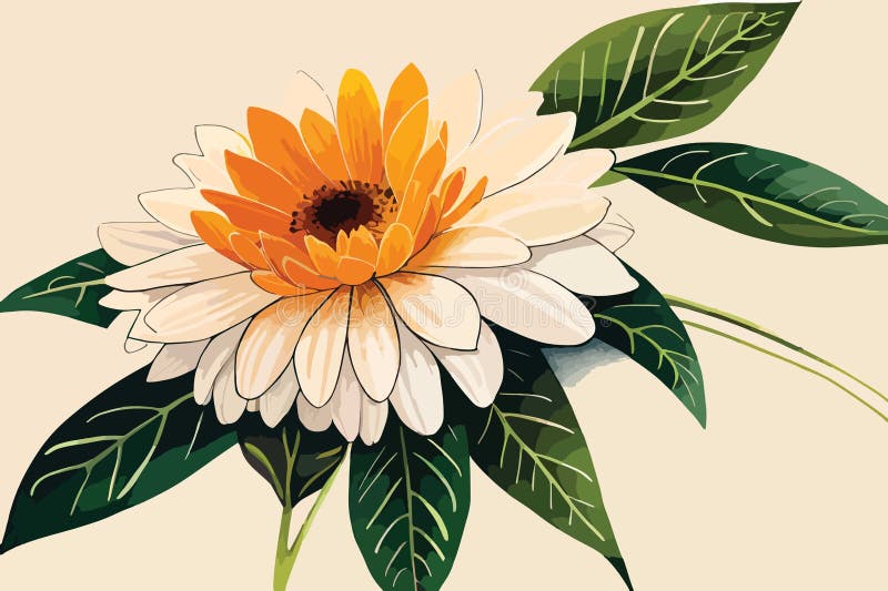 Calendula Flower Watercolor Illustration Made with Ai Stock Vector ...