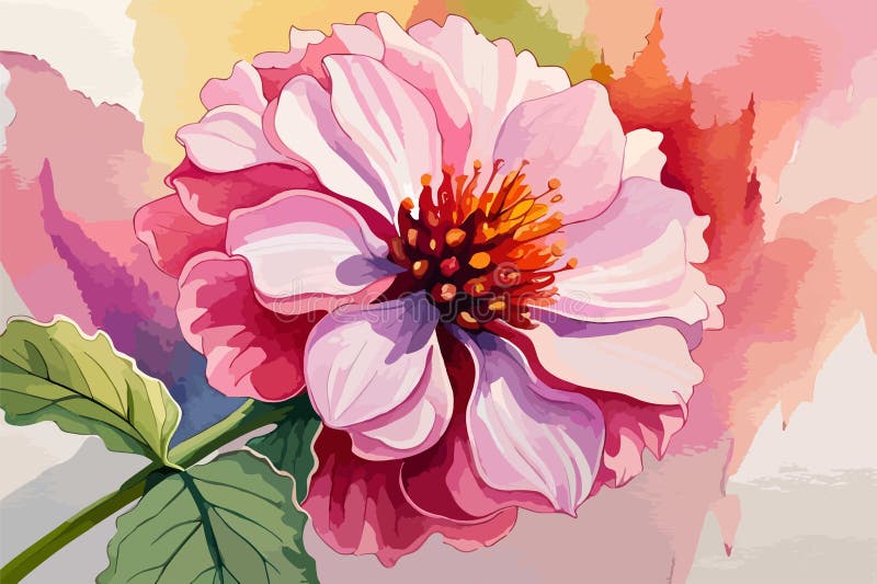 Cockscomb Flower Watercolor Illustration Made with Ai Stock Vector ...