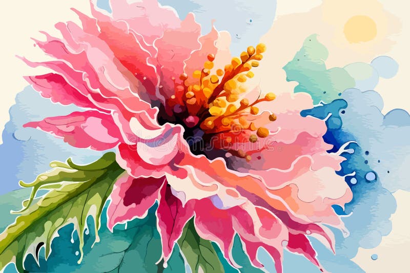 Watercolor Cockscomb Stock Illustrations – 79 Watercolor Cockscomb ...