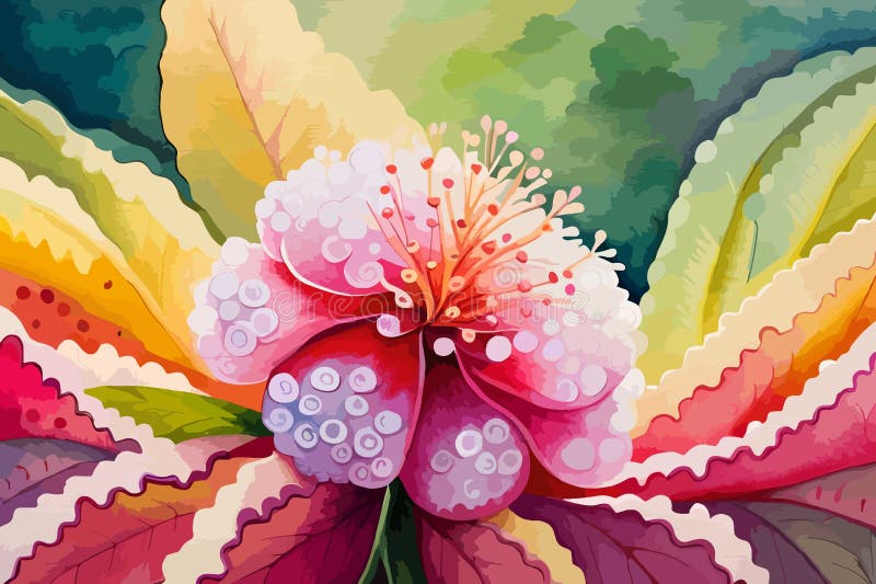 Cockscomb Flower Watercolor Illustration Made with Ai Stock Vector ...