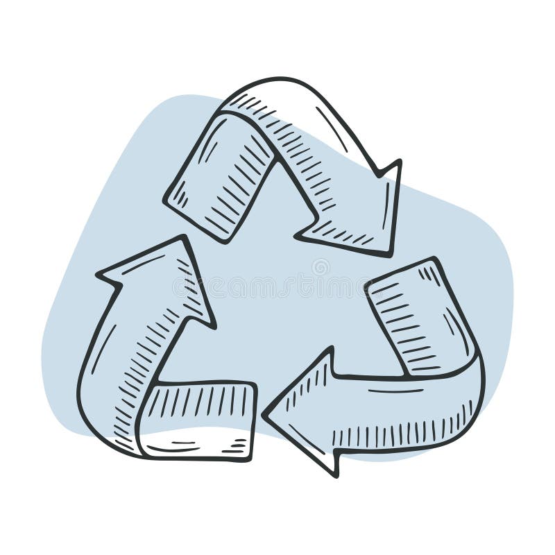 Recycling Sign in Sketch Style. Vector Clipart. Stock Vector ...