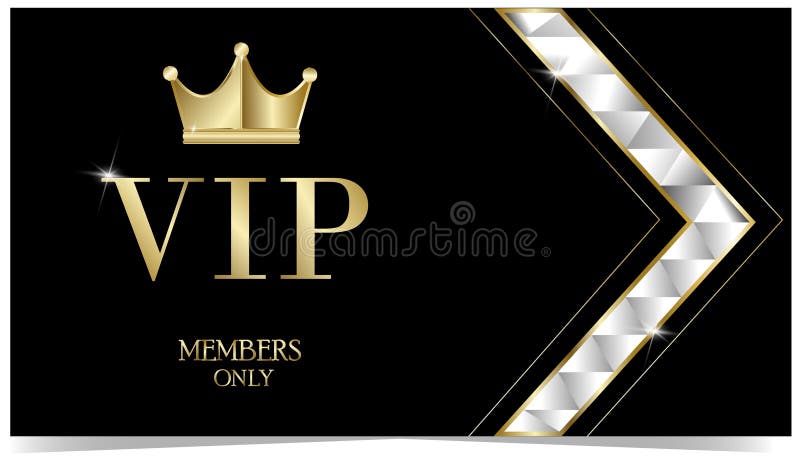 Golden Elegant Vip Card Template.Royal Design with Golden Crown Stock ...