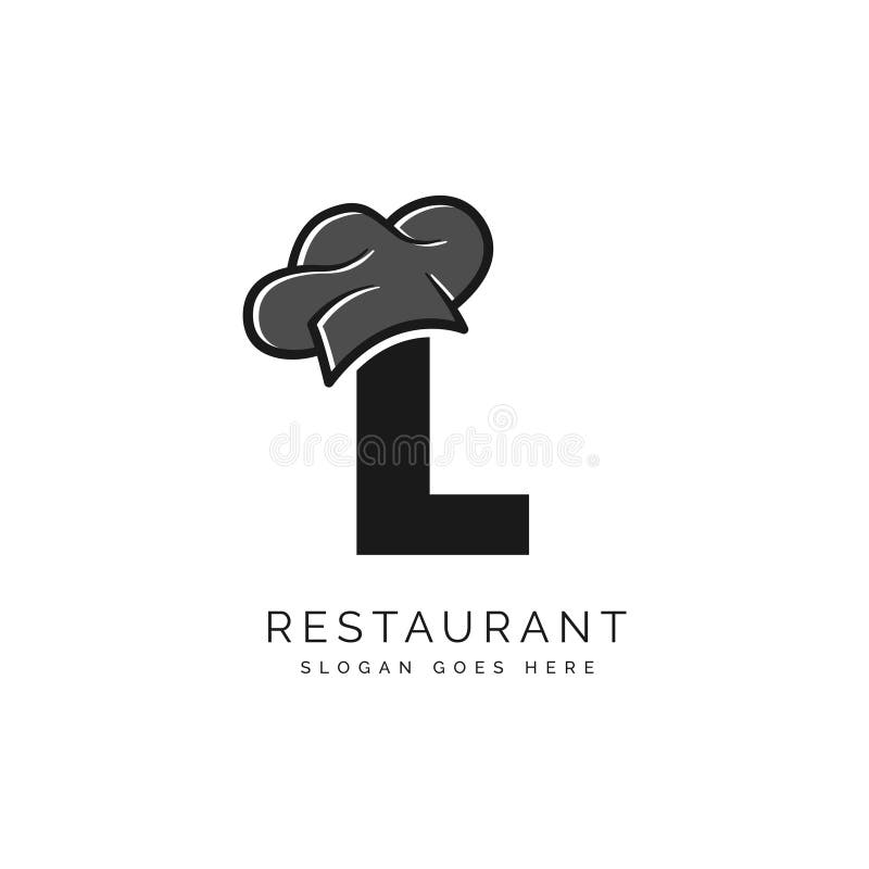 Letter L Logo with Chef S Hat for a Restaurant. Alphabet L Concept ...