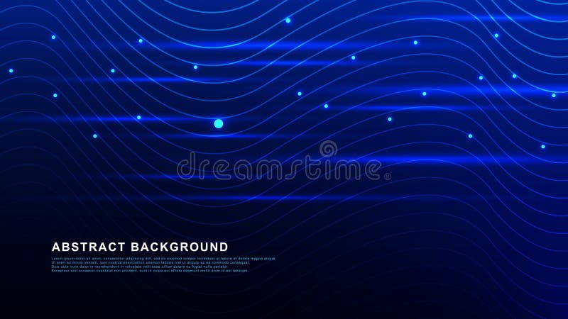 Abstract Moving Lines with Glowing Particles for Digital Lighting Stock ...