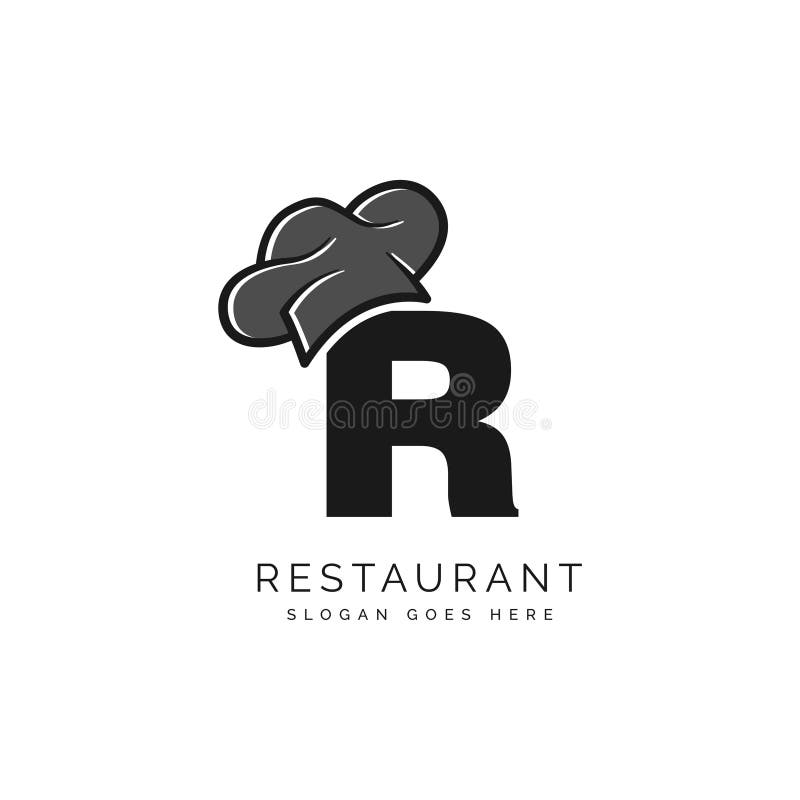 Letter R Logo with Chef S Hat for a Restaurant. Alphabet R Concept ...