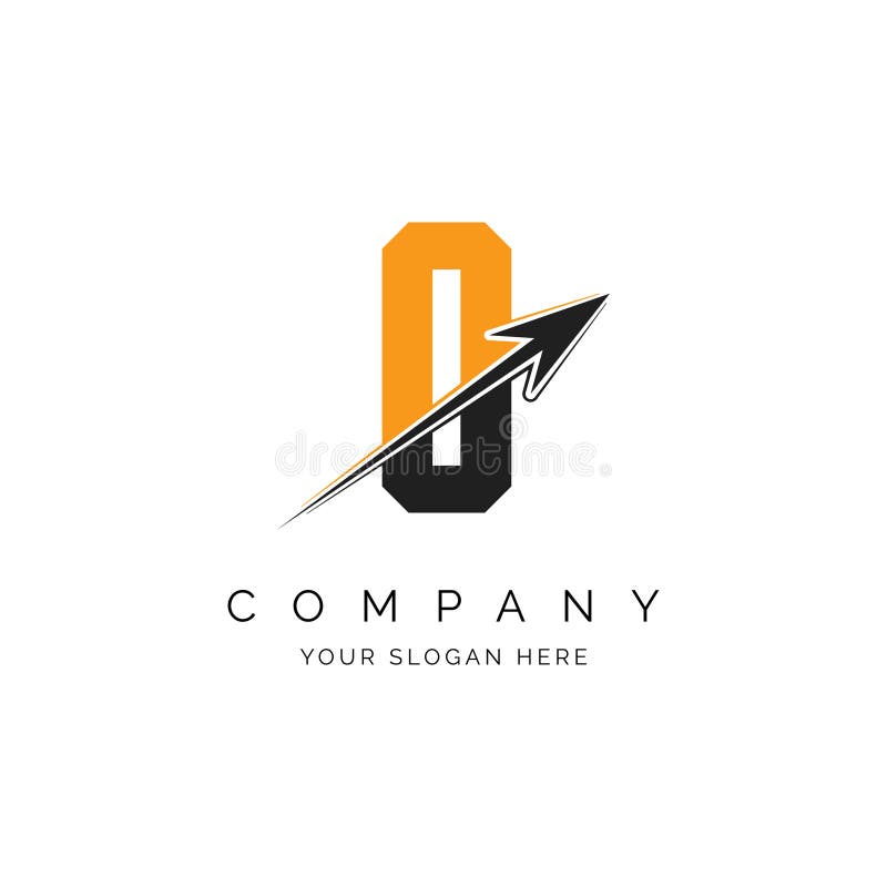 O Letter with Arrow Logo Template Illustration. O Alphabet Concept ...