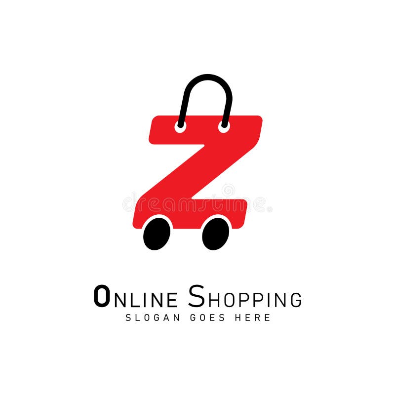 Letter Z for Shopping Logo Template, Ecommerce Icon. Alphabet Z Bag ...