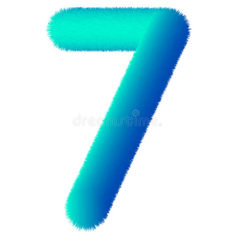Illustrative Image of Numbers Seven Stock Illustration - Illustration ...