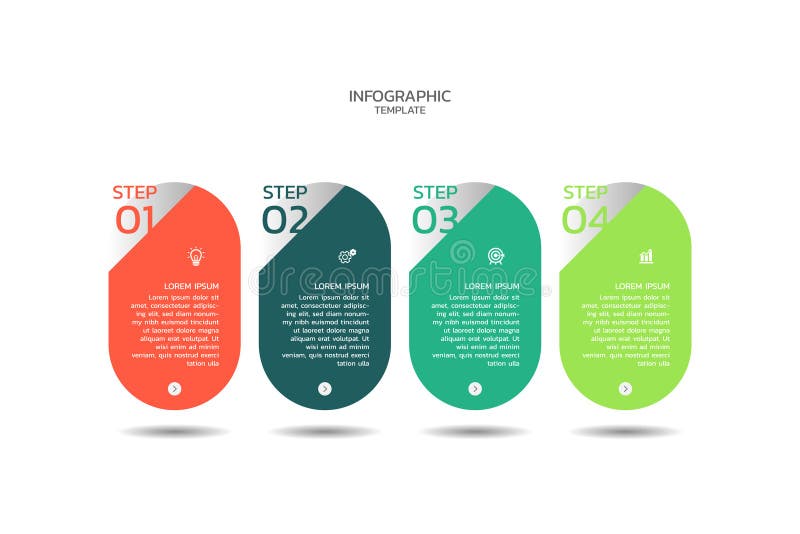 Vector Process Business Infographic Template Colorful Design Stock ...