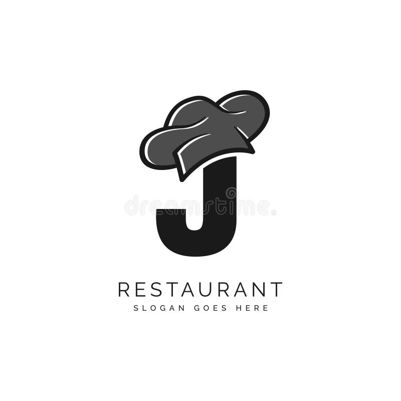 Letter J Logo with Chef S Hat for a Restaurant. Alphabet J Concept ...
