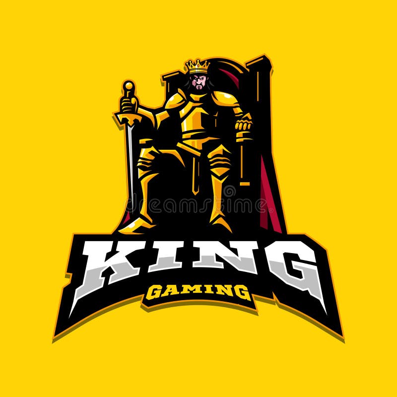 King gaming logo stock vector. Illustration of concept - 202965914