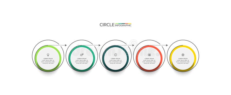 Vector Process Business Infographic Template Colorful Design Stock ...